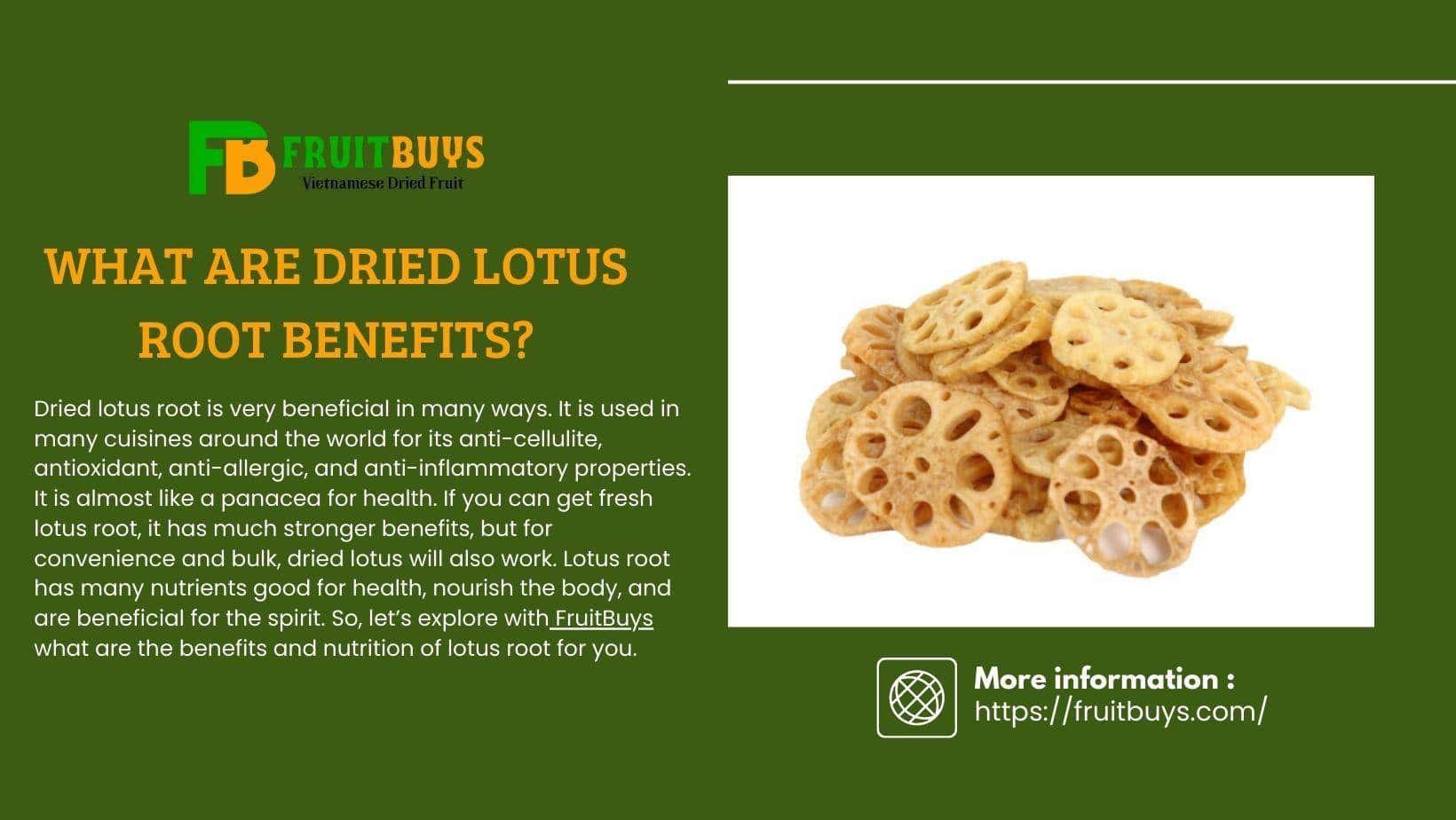 What Are Dried Lotus Root Benefits? - FruitBuys Vietnam